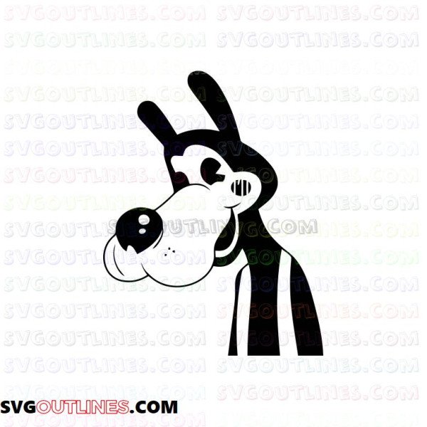 Bendy and the Ink Machine Boris the Wolf outline svg dxf eps pdf png